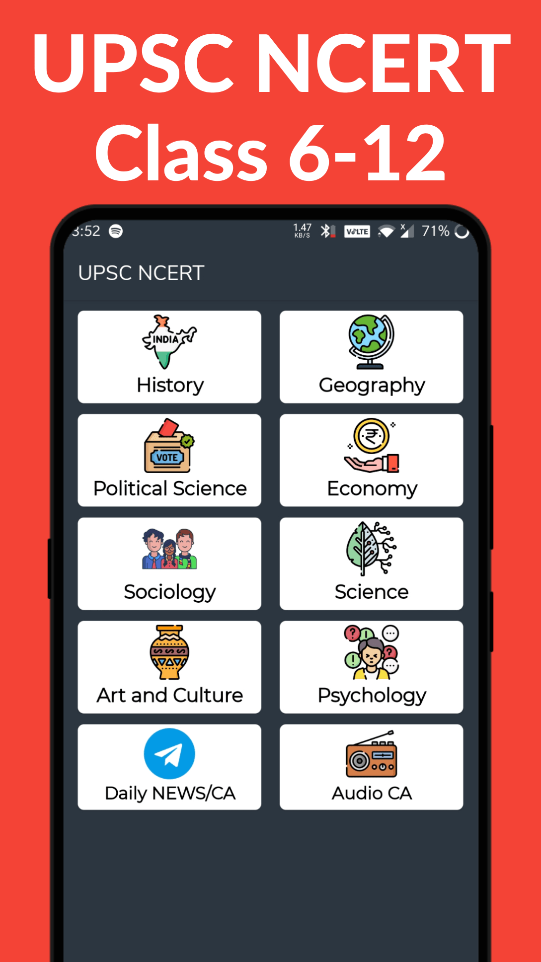 UPSC Books: All NCERT Book App - Student Factory